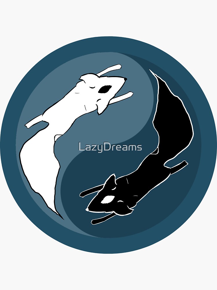 "Yin Yang Fox" Sticker for Sale by LazyDreams | Redbubble