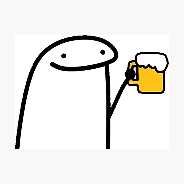 Lámina fotográfica for Sale con la obra «Pegatina Flork cerveza ...