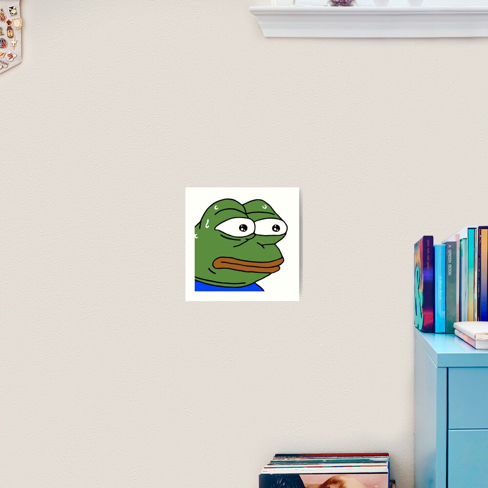"monkaS Twitch Emote" Art Print for Sale by mattysus | Redbubble