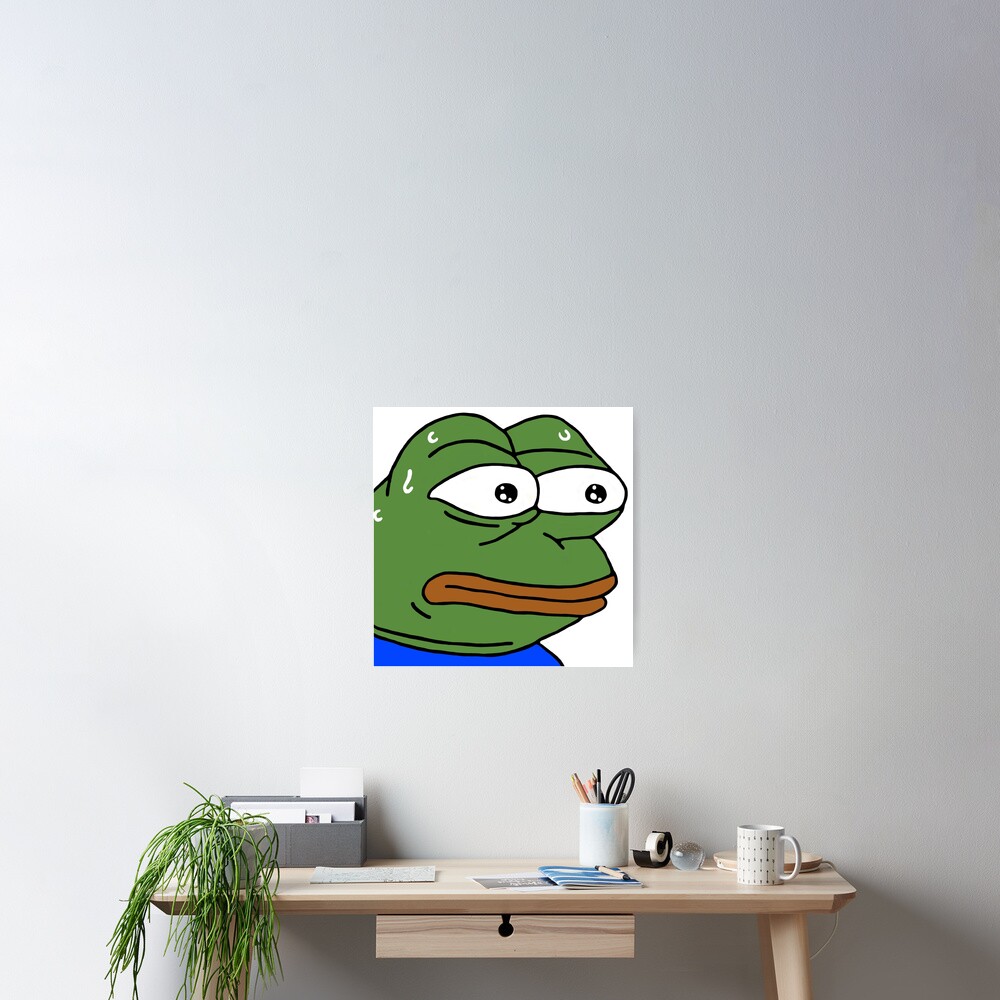 "monkaS Twitch Emote" Poster for Sale by mattysus | Redbubble