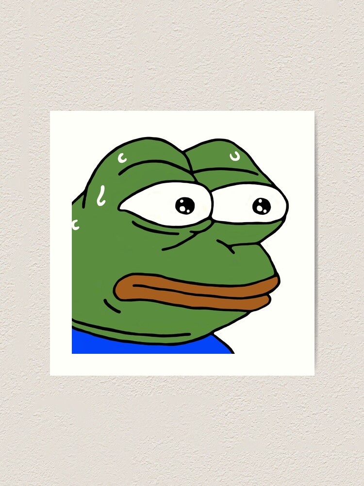 "monkaS Twitch Emote" Art Print for Sale by mattysus | Redbubble
