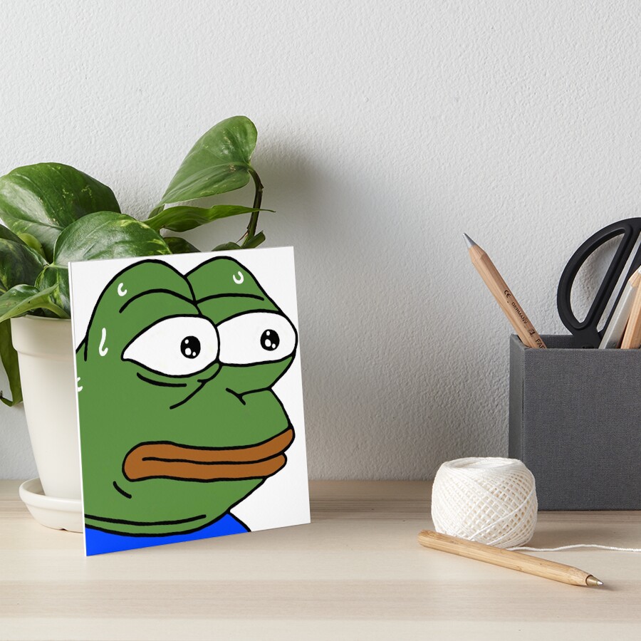 "monkaS Twitch Emote" Art Board Print by mattysus | Redbubble