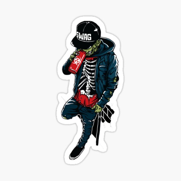 "Dope zombie" Sticker by Cassidybanksart | Redbubble