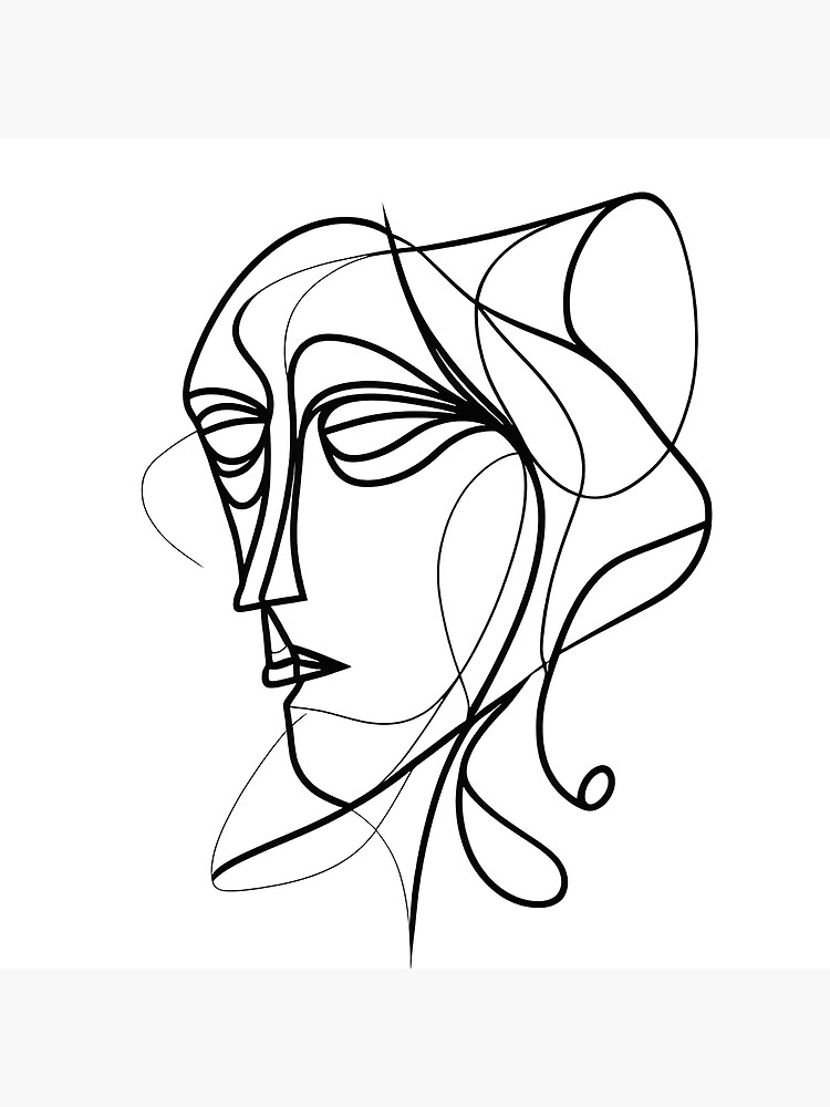 Caras Abstractas En Blanco Y Negro