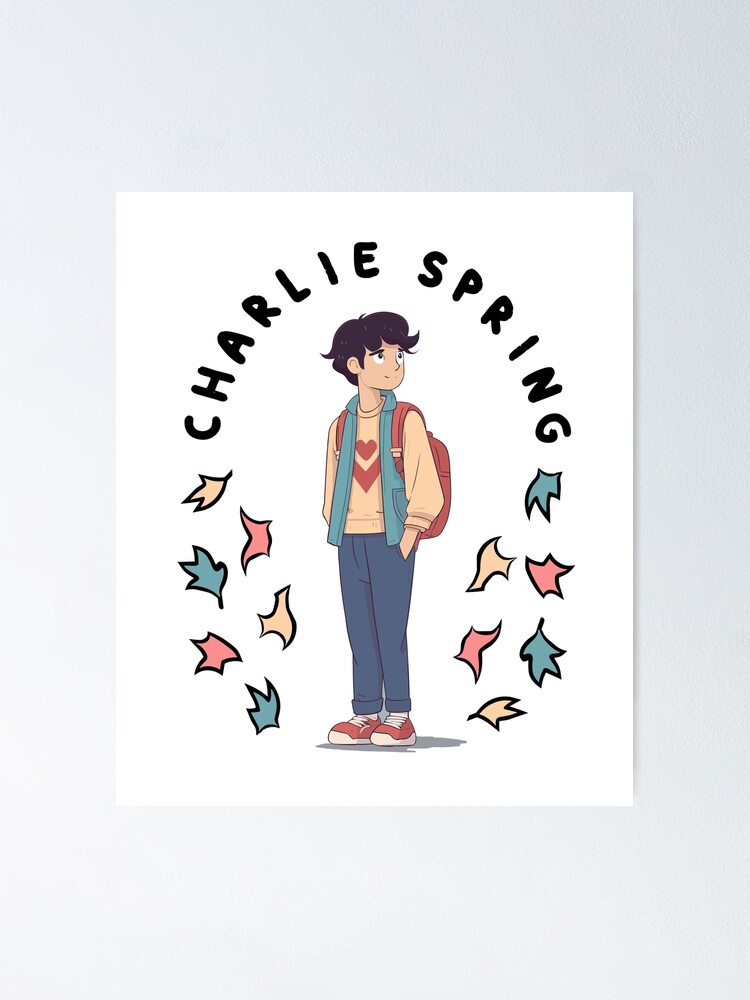 Heartstopper Charlie Spring And Leaves Poster