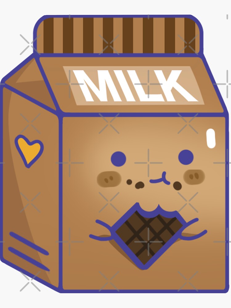 "Kawaii Choco Milk" Sticker for Sale by sasyaarts | Redbubble