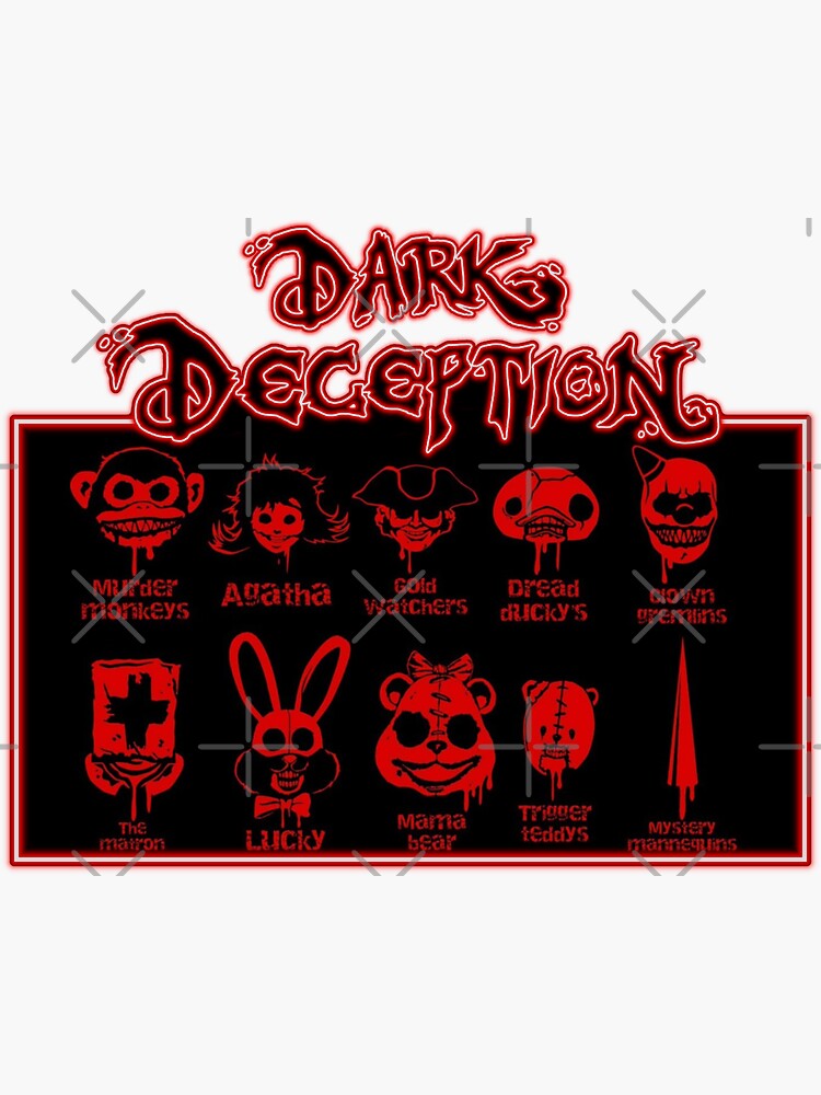 "Dark Deception Murder" Sticker for Sale by SaungStore | Redbubble