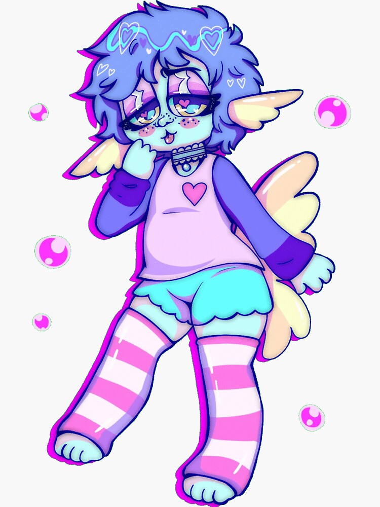 "ashie" Sticker for Sale by fluffurry | Redbubble