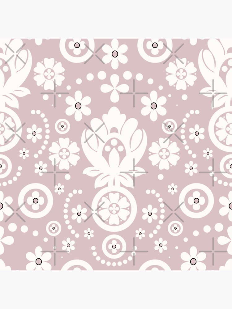 "Floral Eyelet Lace Pattern - Dusty Rose" Sticker for Sale by ...
