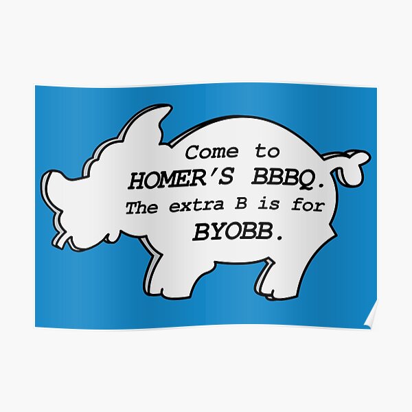 "Homer's BBBQ" Poster by rockbottomau | Redbubble