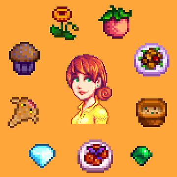 "Stardew Valley SDV Penny Favorite Items Set" Sticker for Sale by ...
