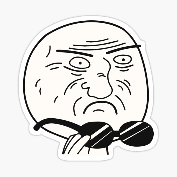 "Meme Face" Sticker for Sale by seelee123 | Redbubble