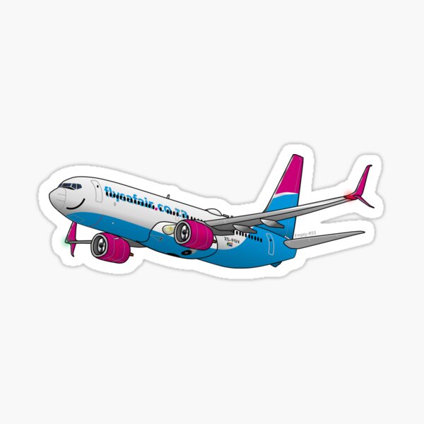 "Boeing 737-800 Flysafair" Sticker for Sale by Empty-R55 | Redbubble