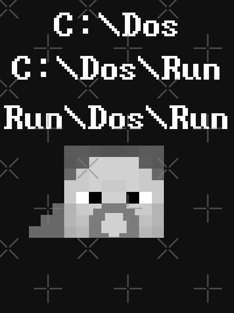 "C:/DOS/RUN - Minecraft " T-shirt for Sale by rockbottomau | Redbubble ...