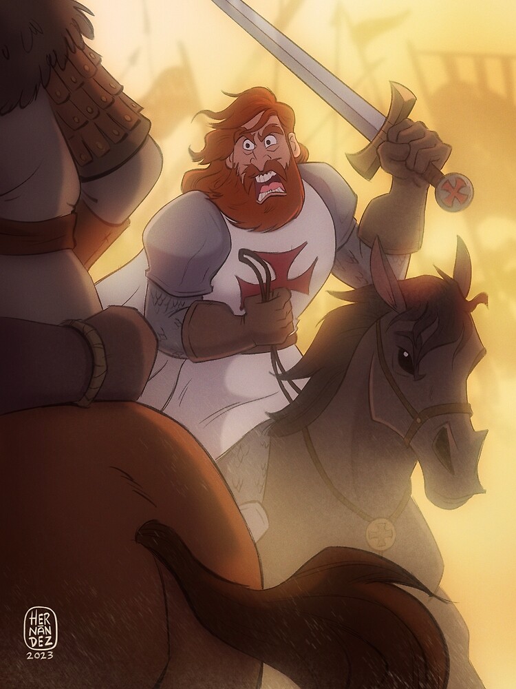 Templar Knight Portrait 09 Premium Matte Vertical Poster sold by ...