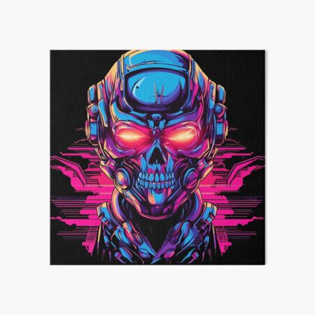 "synthwave mechanical skull" Art Board Print for Sale by A3etman ...
