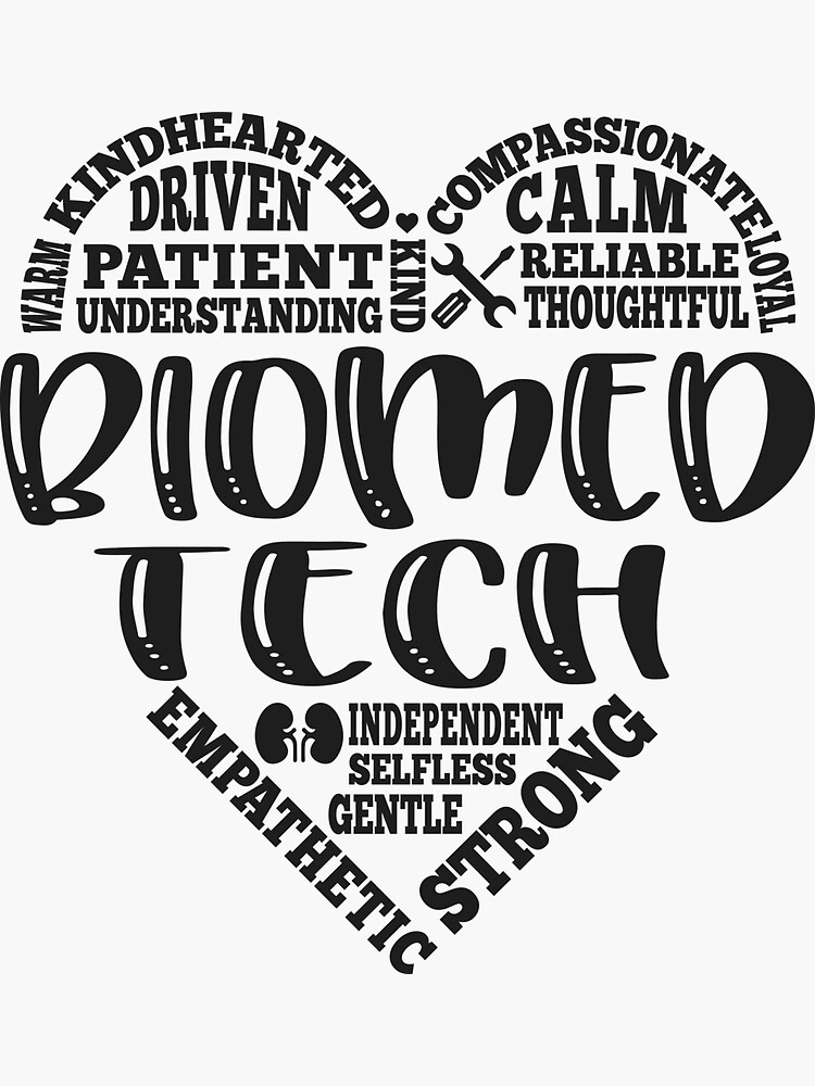 "Biomed Tech, Biomedic Technician" Sticker for Sale by brackerdesign ...
