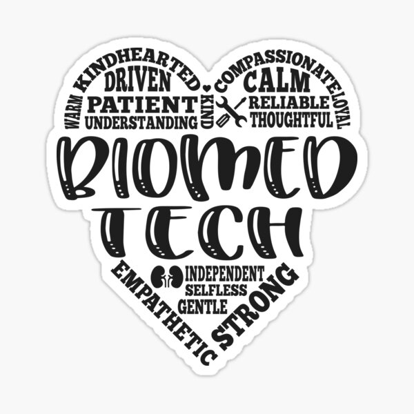 "Biomed Tech, Biomedic Technician" Sticker for Sale by brackerdesign ...