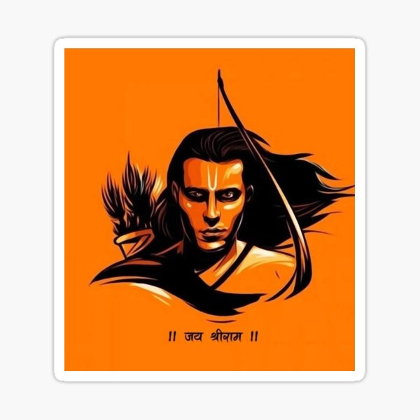 "Jai Shri Ram" Sticker for Sale by ratansansaar | Redbubble