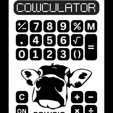 "Cowculator" Sticker for Sale by americancheez | Redbubble