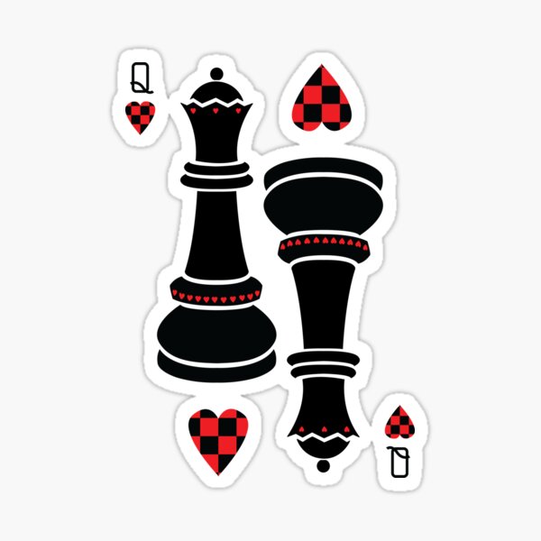 "The Queen of Hearts " Sticker for Sale by Checker-Cheese | Redbubble