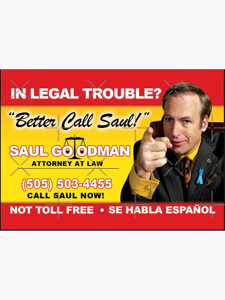 "Better Call Saul Bussiness Card" Sticker for Sale by Tee-KO | Redbubble