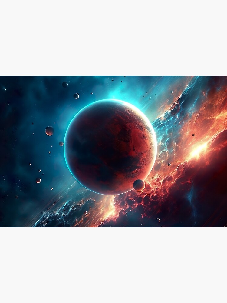 Planets Collide - Outer Space Art Premium Matte Vertical Poster sold by ...