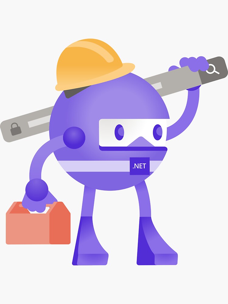 ".NET Bot Builder" Sticker for Sale by CodeProfessor | Redbubble