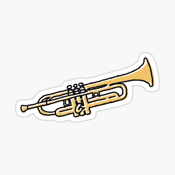 "Stamped Trumpet " Sticker for Sale by Rocket-To-Pluto | Redbubble