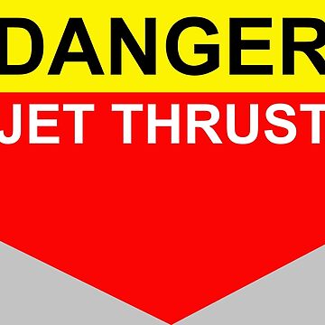 "Jet Thrust Danger Sticker - Aviation Fighter Jet Plane Warning ...