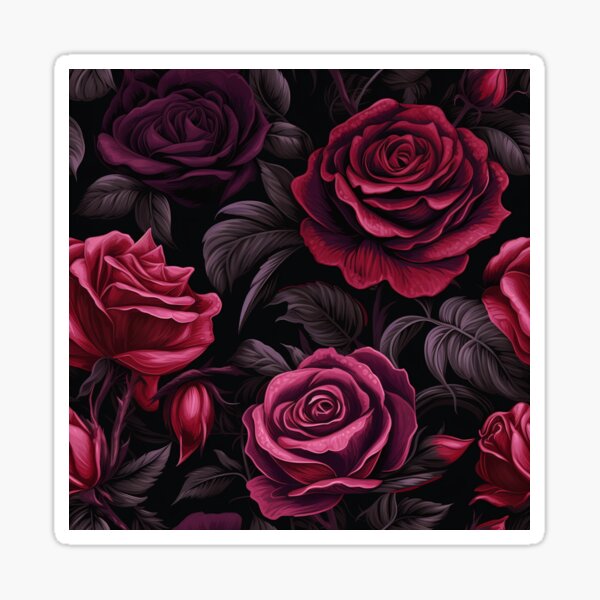 "Red Roses" Sticker for Sale by thed4rkestrose | Redbubble