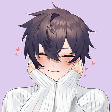 "Cute Anime Boy Vtuber Shxtou" Sticker for Sale by cosmocheese | Redbubble