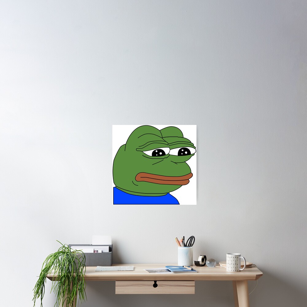 "FeelsBadMan Twitch Emote" Poster for Sale by mattysus | Redbubble