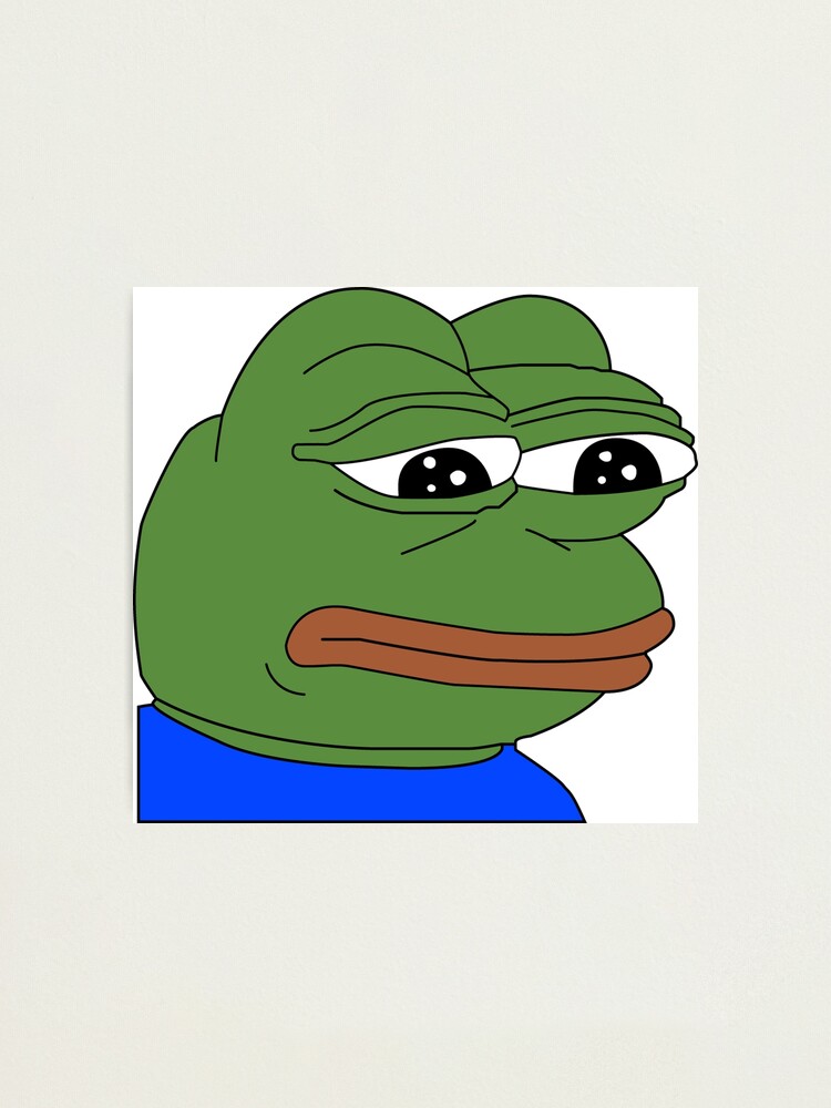 Lámina fotográfica «FeelsBadMan Twitch Emote» de mattysus | Redbubble