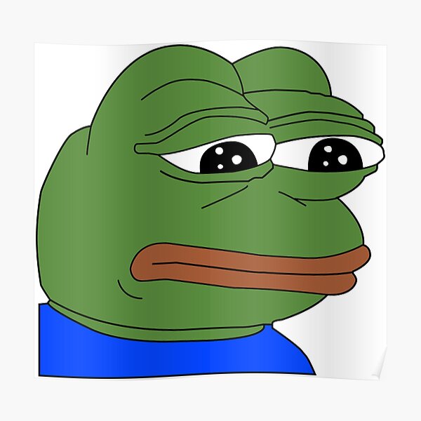 "FeelsBadMan Twitch Emote" Poster for Sale by mattysus | Redbubble