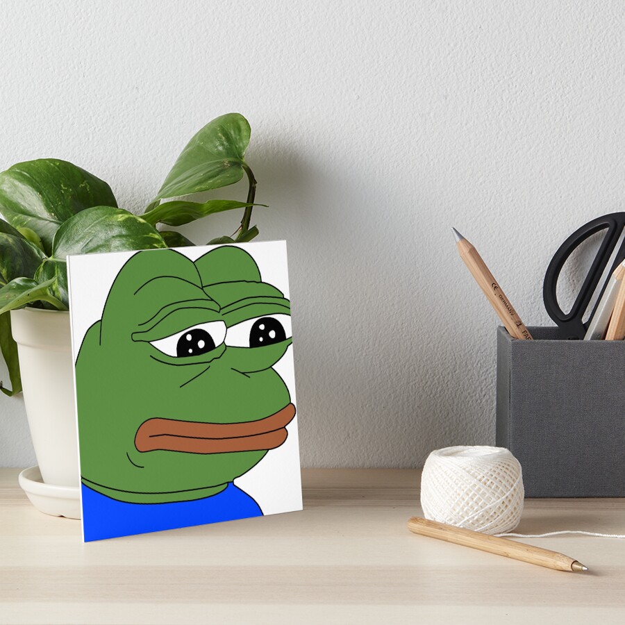 "FeelsBadMan Twitch Emote" Art Board Print for Sale by mattysus | Redbubble