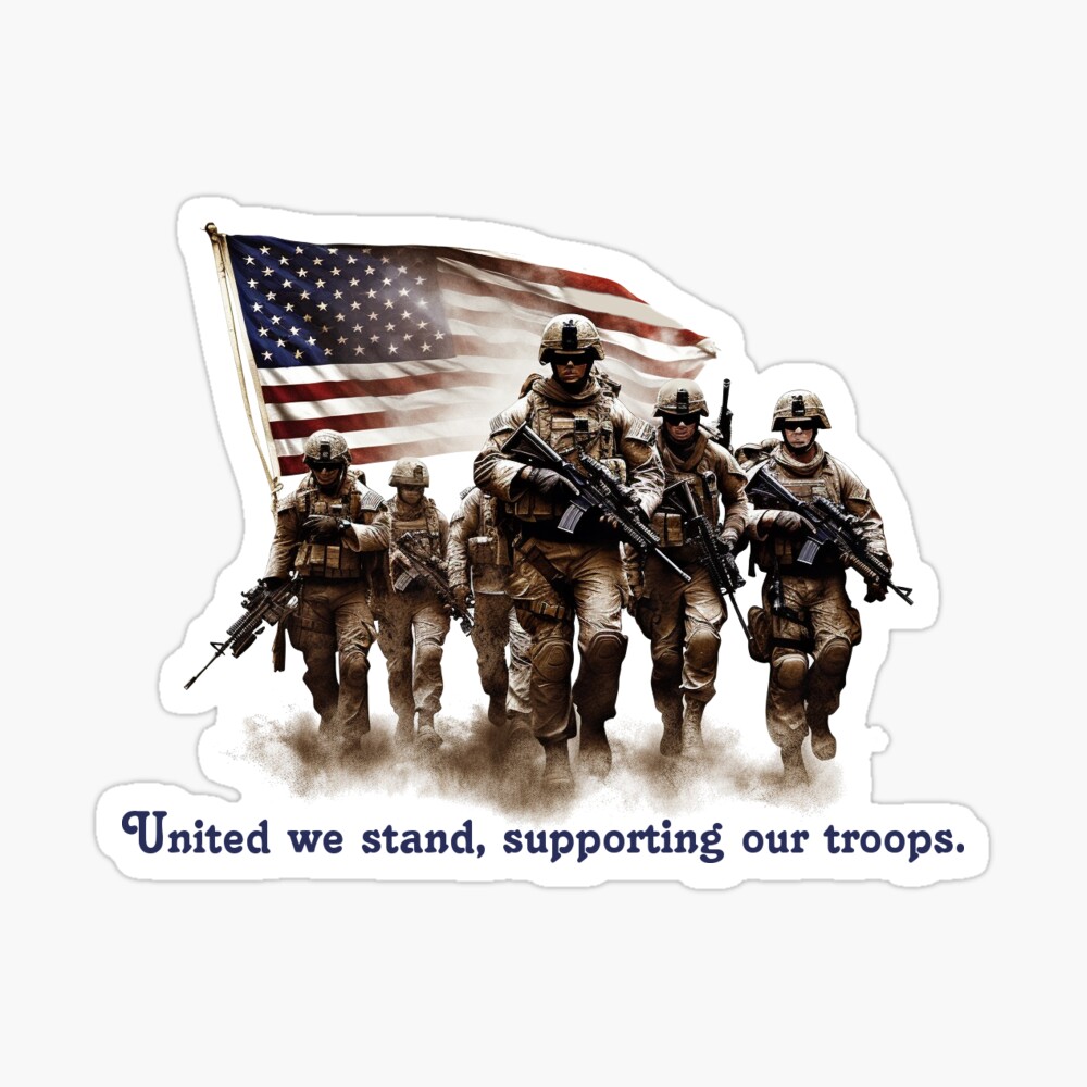 American Flag Support Our Troops D389 We Support Our Troops Garden