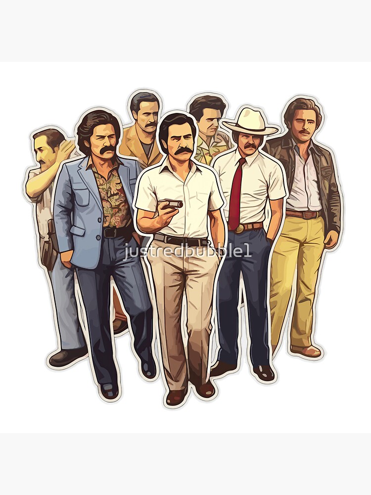 "Narco style family portrait" Sticker by justredbubble1 | Redbubble