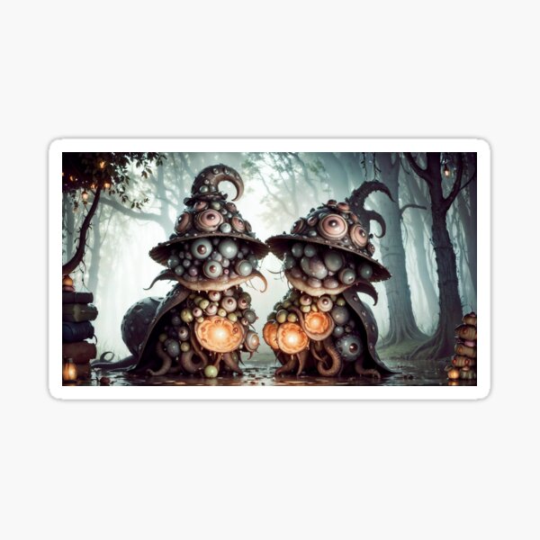 "Cute Horror #00015-bfc" Sticker for Sale by recursedstudios | Redbubble