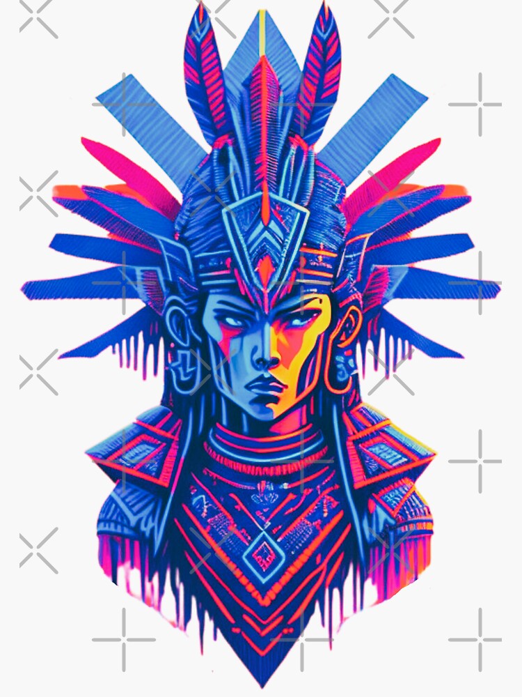 "Aztec Warrior Princess" Sticker for Sale by woodysprinthse | Redbubble