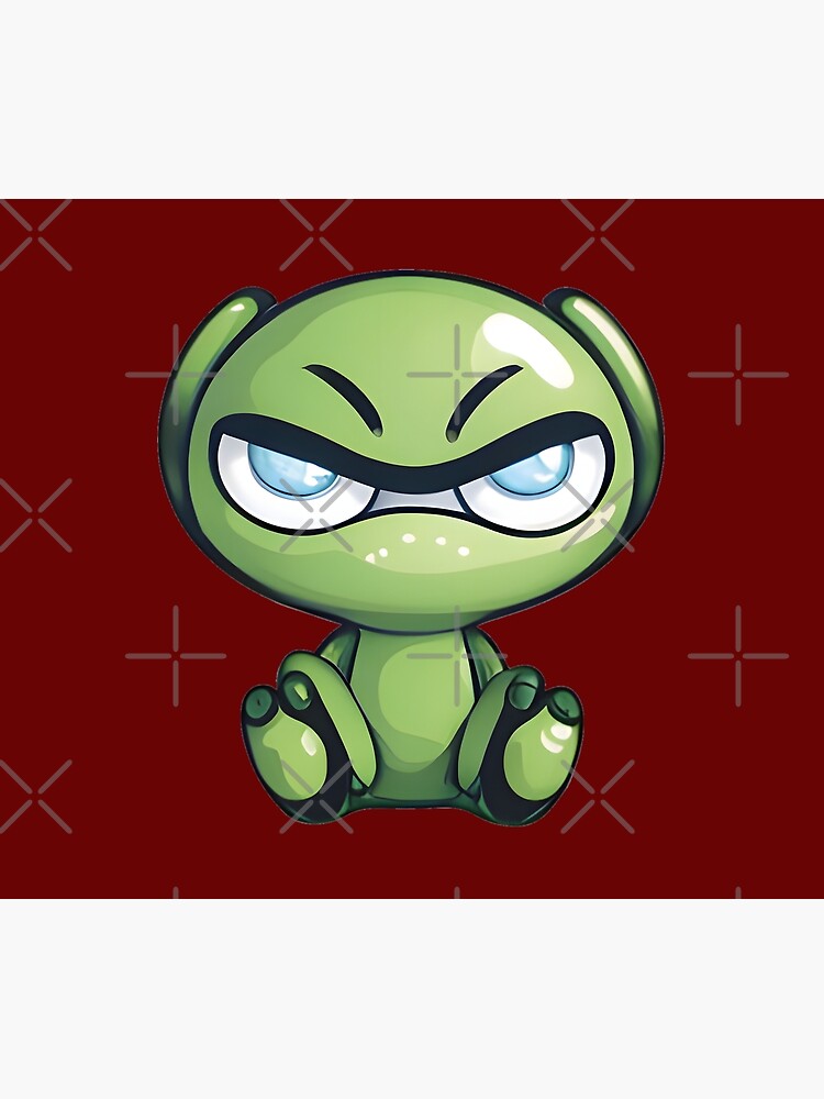 Drawing of a Sitting Ninja Alien - Fantasy Art Tapestry sold by Iqra ...