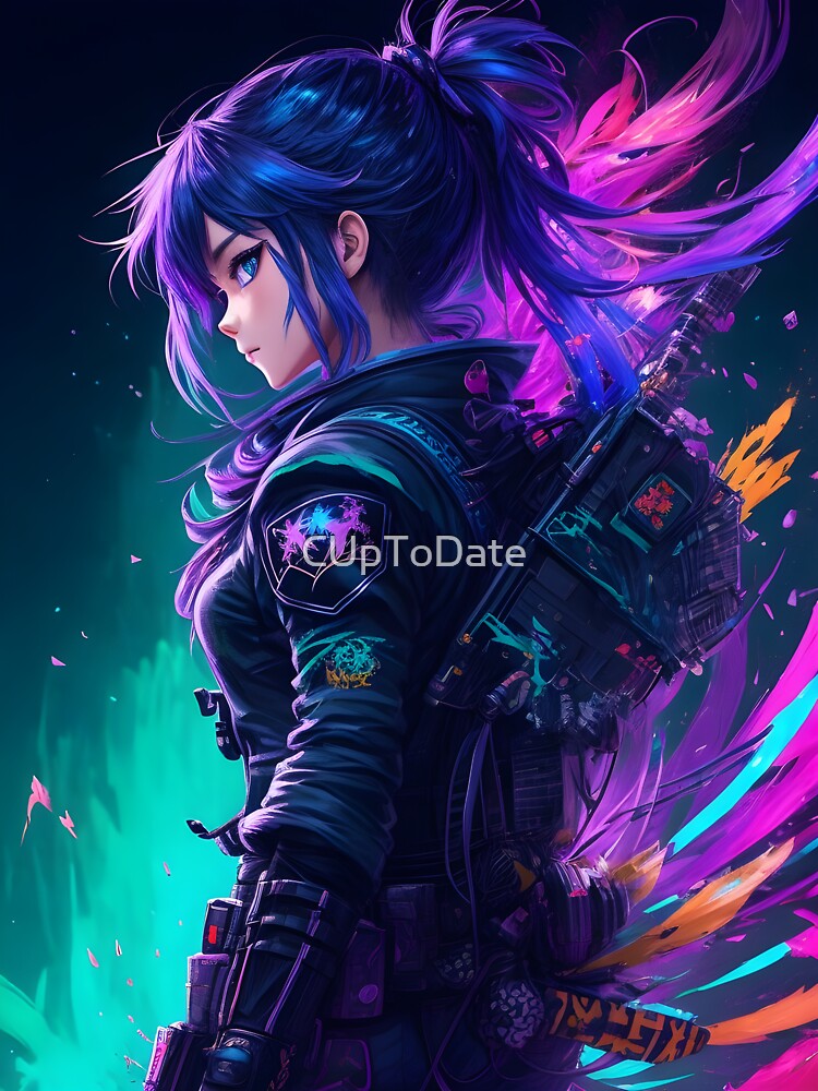 Ninja Anime Girl Sticker For Sale By Cuptodate Redbubble