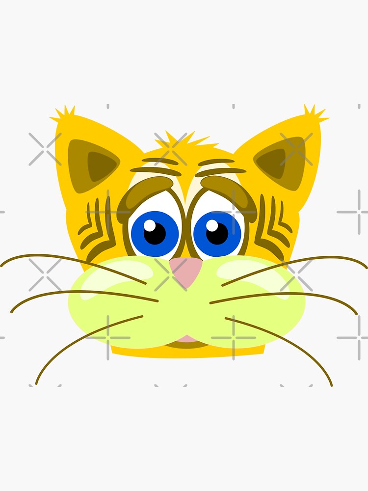"Scared Cat Emoji" Sticker for Sale by PrintPress | Redbubble