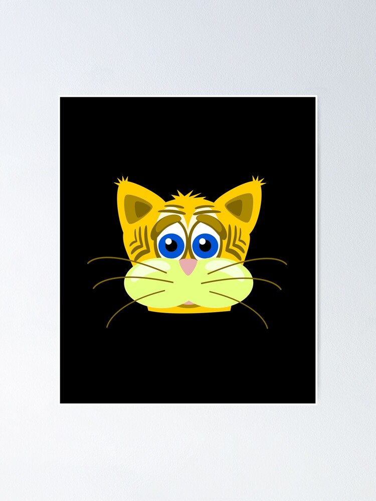 "Scared Cat Emoji" Poster by PrintPress | Redbubble