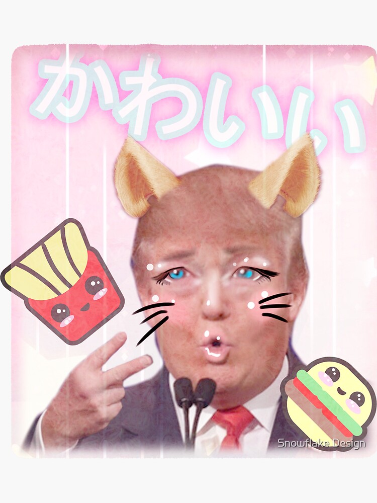 "Kawaii Trump" Sticker for Sale by snowflakedesign | Redbubble