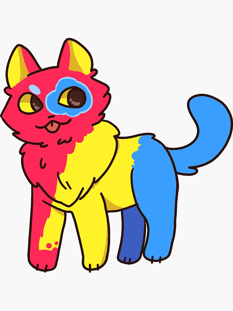 "Pan cat" Sticker for Sale by spaceysparklez | Redbubble