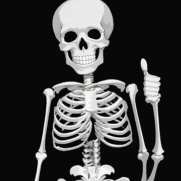 "Smiling Skeleton Giving a Thumbs UP" Sticker for Sale by TGAL2 | Redbubble