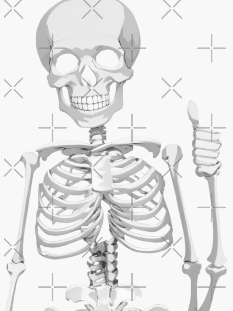 "Smiling Skeleton Giving a Thumbs UP" Sticker for Sale by TGAL2 | Redbubble
