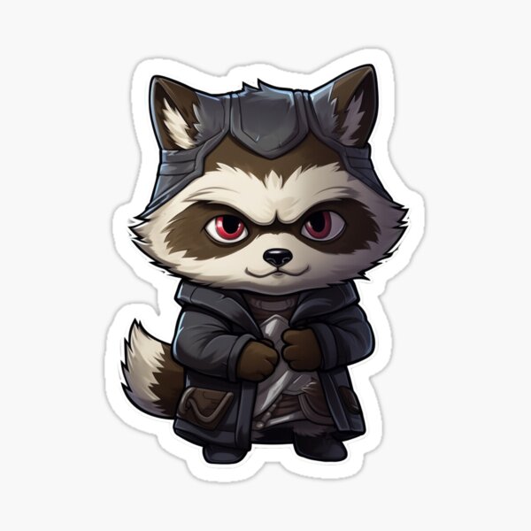 "Ninja Shadow Racoon - Poster & Sticker" Sticker for Sale by ...