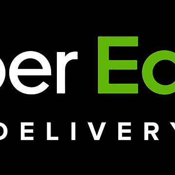 "Uber Eats Delivery Classic Pickup Driver Logo Icon Unofficial Uniform Reversed black" Sticker ...
